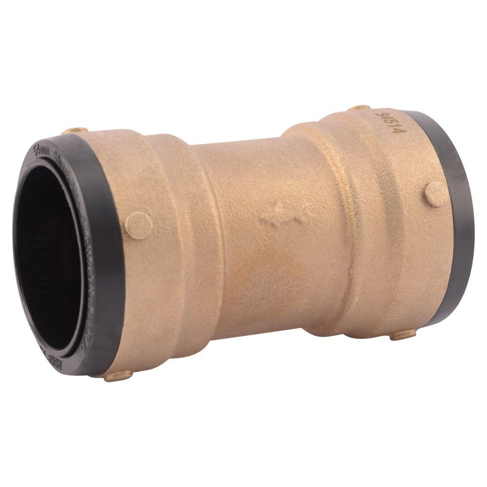 SharkBite 2 In Brass Push to Connect Coupling SB0154 The Home Depot
