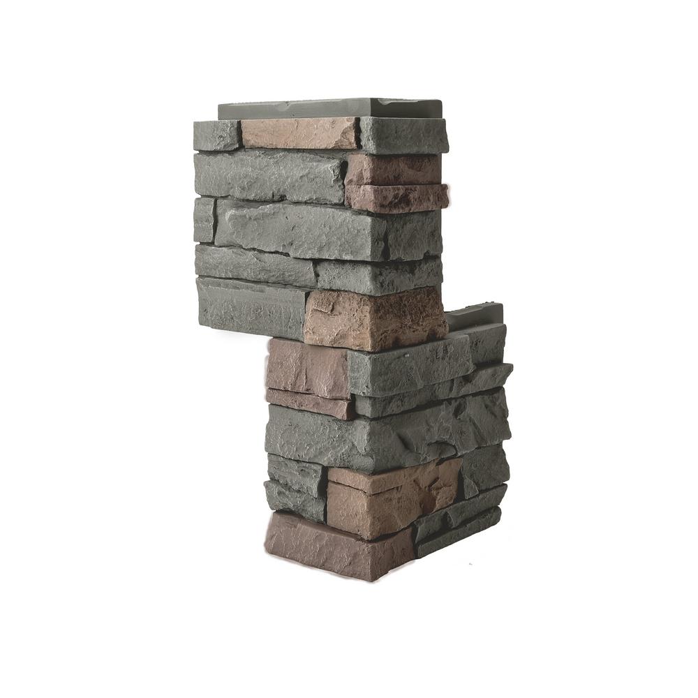 GenStone Stacked Stone Keystone 24 in. x 12 in. Faux Stone Siding ...