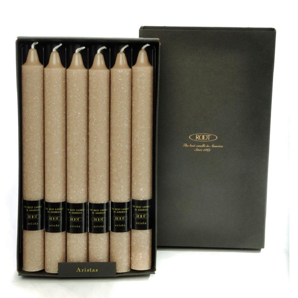 ROOT CANDLES 9 in. Timberline Arista Taupe Dinner Candle (Box of 12 ...