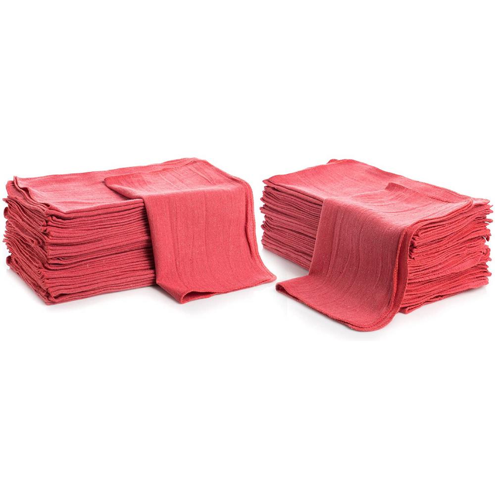 THE CLEAN STORE Red Shop Towels (50-Pack)-101 - The Home Depot