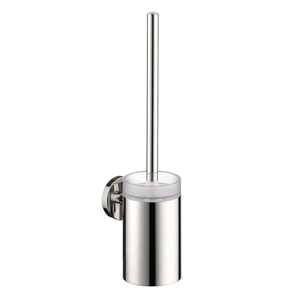 Hansgrohe E Wall Mounted Brass Toilet Brush With Holder In Brushed