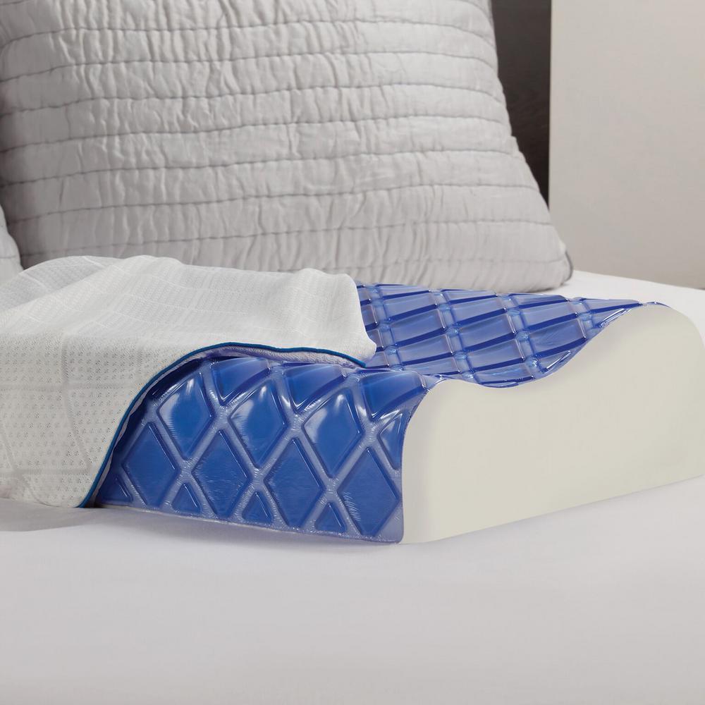 Sealy Cooling Gel And Memory Foam Standard Size Contour Pillow F01 Sealy Cooling Gel And Memory Foam Standard Size Contour Pillow F01