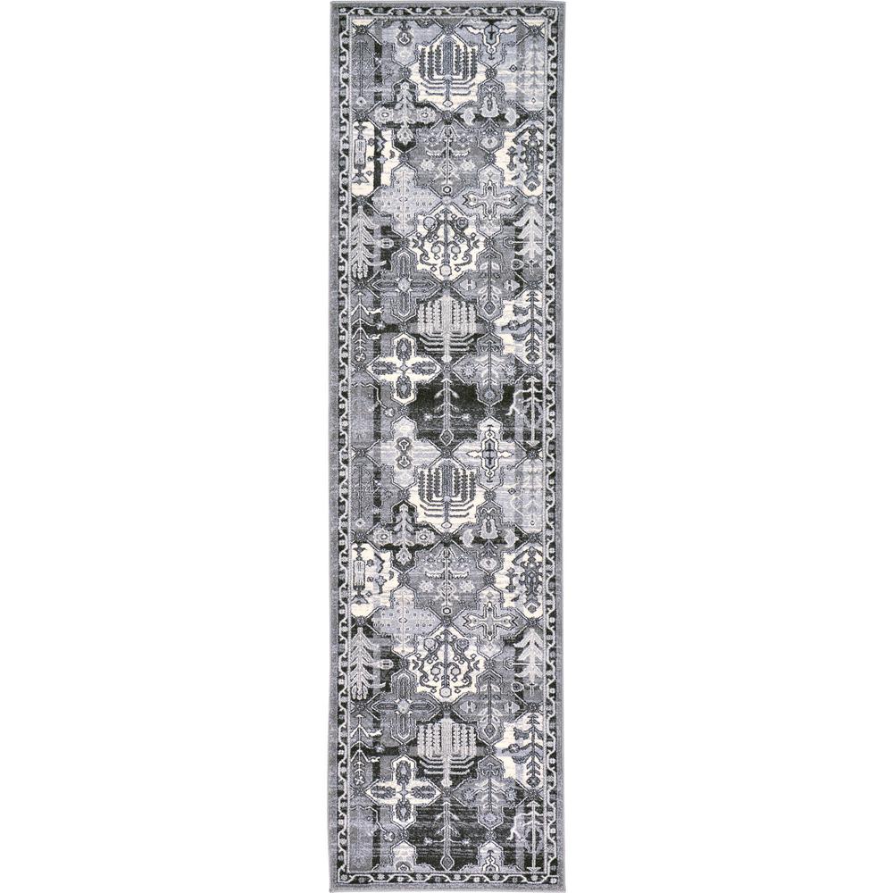 Unique Loom La Jolla Cathedral Gray 2' 7 x 10' 0 Runner Rug-3119757 ...