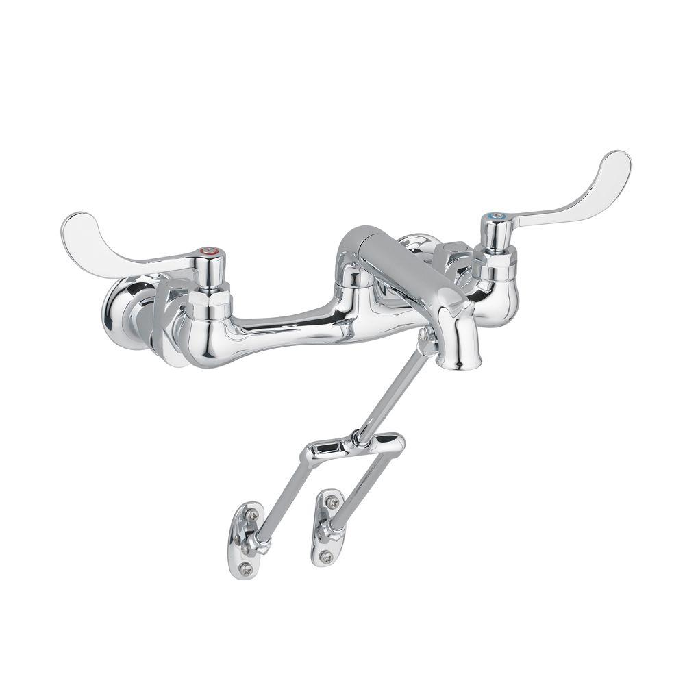 American Standard Heritage 2 Handle Wall Mount Kitchen Faucet In