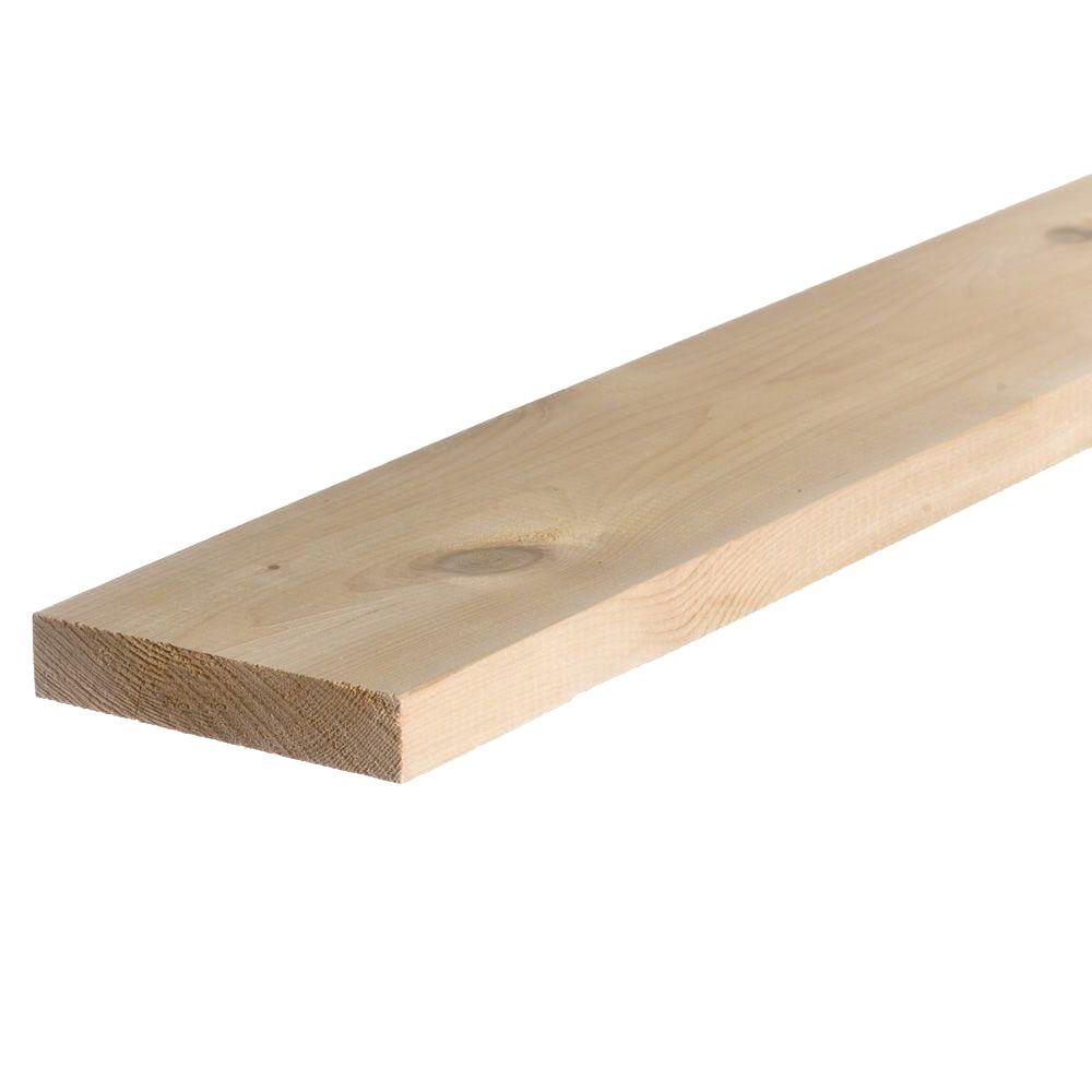 5/4 in. x 4 in. x 8 ft. Premium Tight Knot Cedar Lumber-754010 - The ...