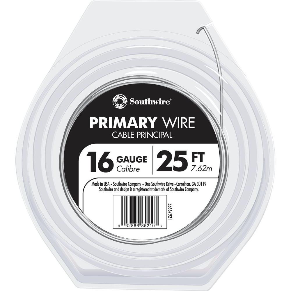 Southwire 25 ft. 16 White Stranded CU GPT Primary Auto Wire – eX-tremes
