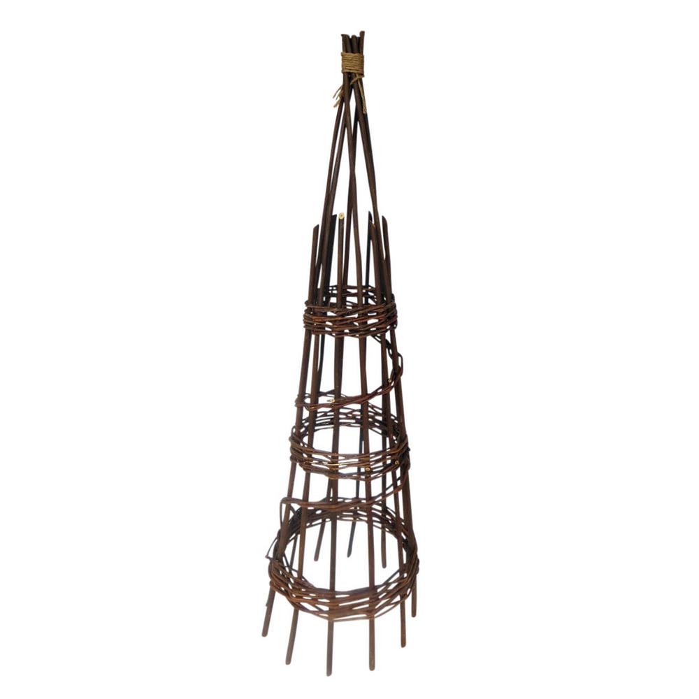 MGP 12 in. W x 48 in. H Willow Round Spiral Obelisk-WRSO-3 - The Home Depot