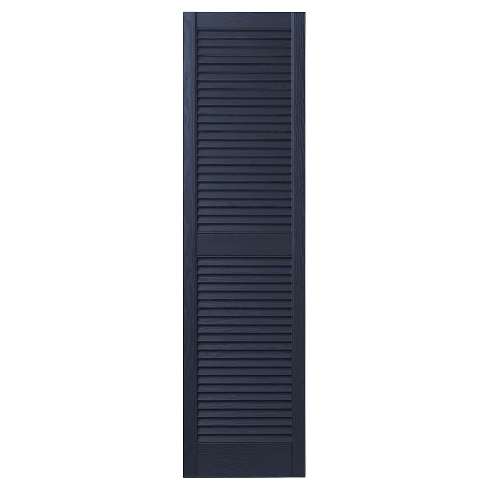 Blue - Louvered Shutters - Exterior Shutters - The Home Depot