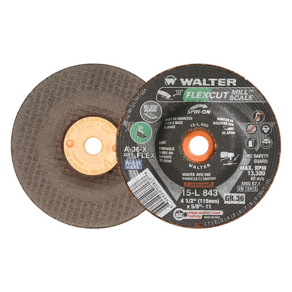 WALTER SURFACE TECHNOLOGIES Flexcut 5 in. x 5/8-11 in. Arbor GR36 ...
