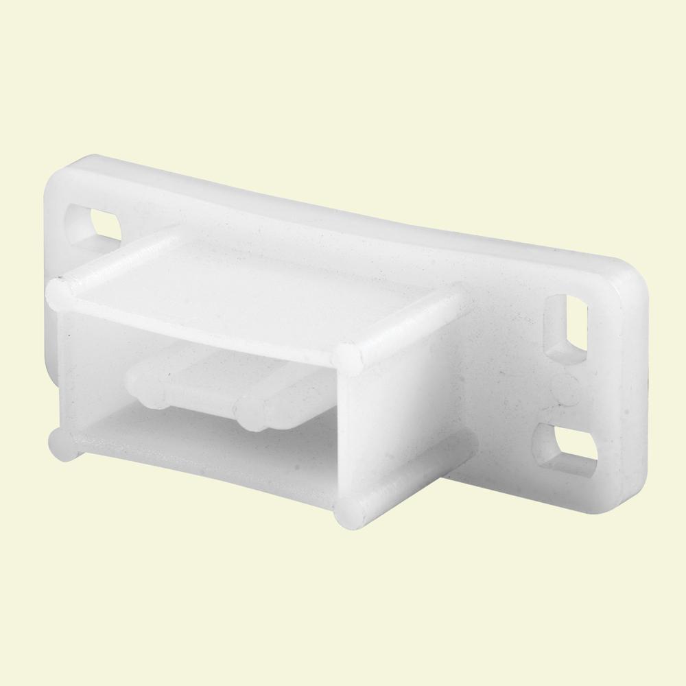 Prime-Line White Nylon Drawer Track Backplate-R 7264 - The Home Depot