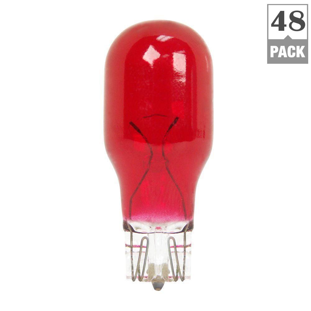 Feit Electric 4-Watt Red-Colored T5 Wedge Dimmable Incandescent 12-Volt ...