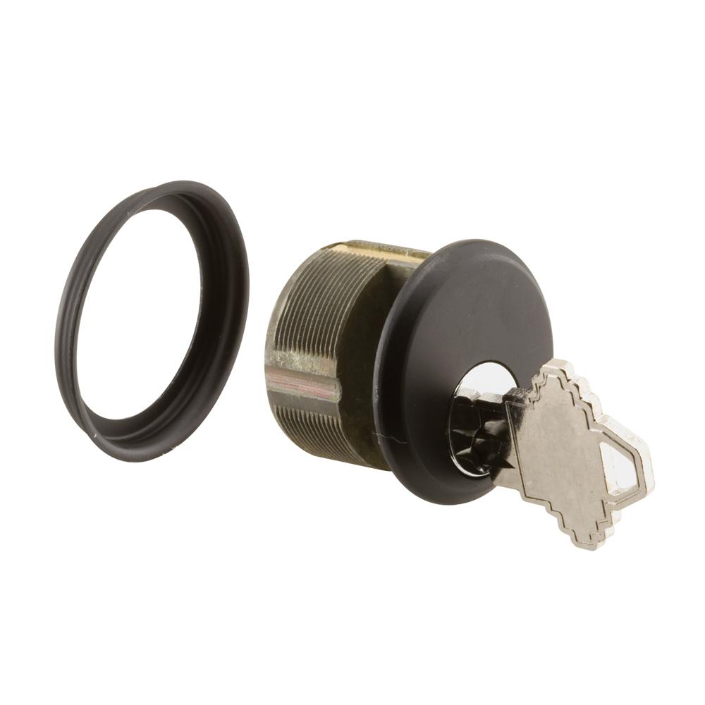 Prime-Line 1 in. L 2 Cylinders Keyed Alike Bronze Mortise Cylinder Lock ...