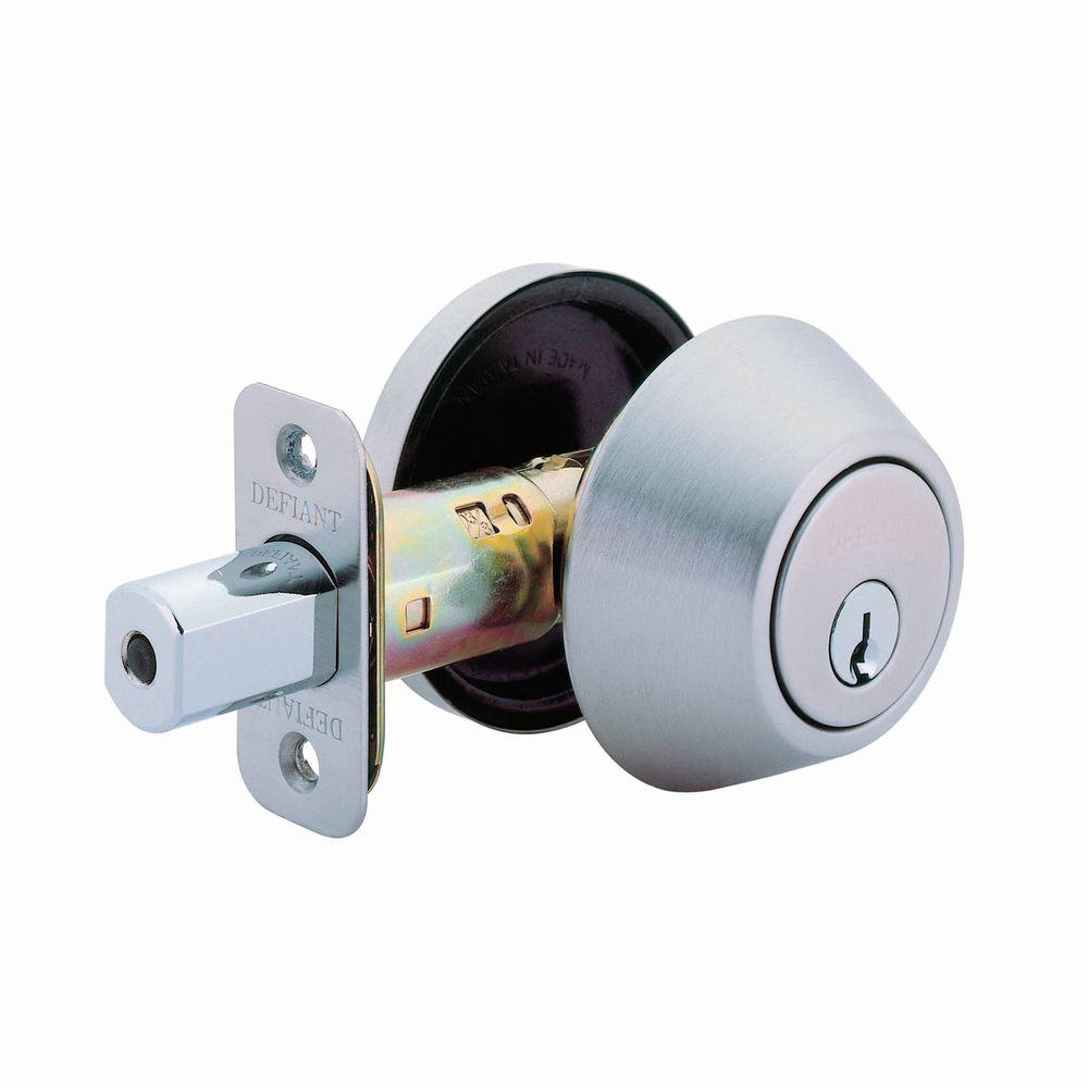 Defiant Single Cylinder Stainless Steel Deadbolt-DL61-RQLBGS - The Home ...