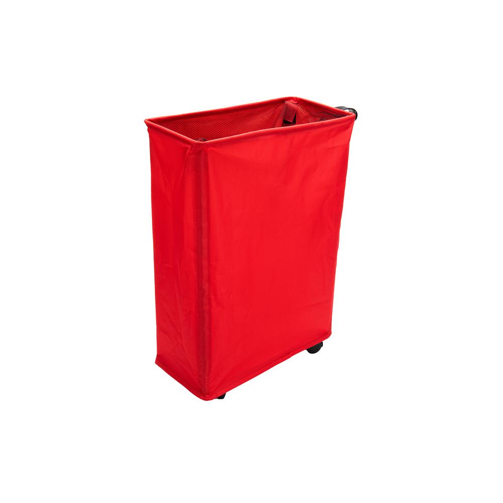 Mind Reader 65 L Red Rolling Laundry Hamper with Wheels, Dirty Clothes ...