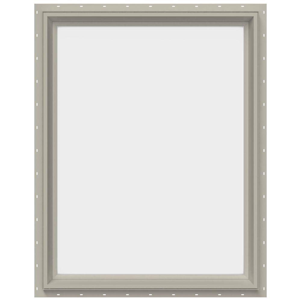 JELD-WEN 29.5 in. x 35.5 in. V-2500 Series Desert Sand Vinyl Picture ...