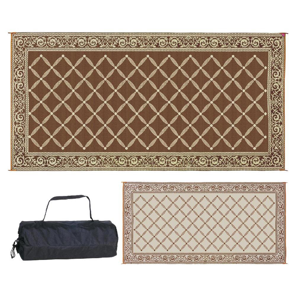 Reversible Mats 9 ft. x 18 ft. Reversible Mat - Classic Brown/Beige ...