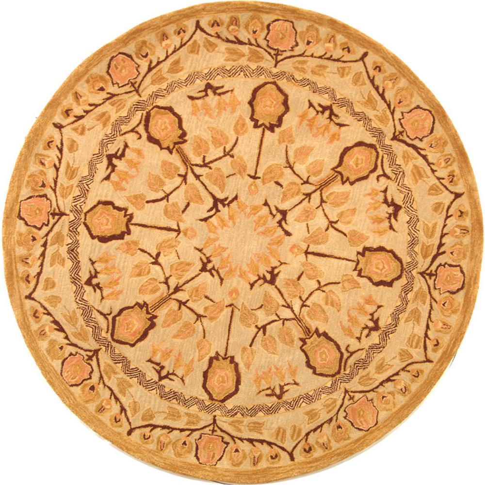 Safavieh Anatolia Ivory/Gold 4 ft. x 4 ft. Round Area Rug-AN542B-4R ...