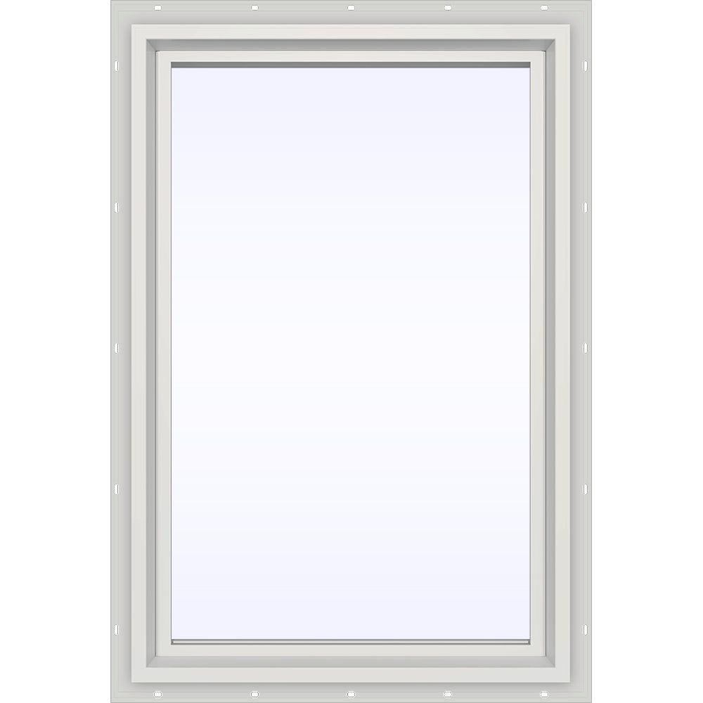 JELD-WEN 23.5 in. x 29.5 in. V-4500 Series White Vinyl Picture Window w ...