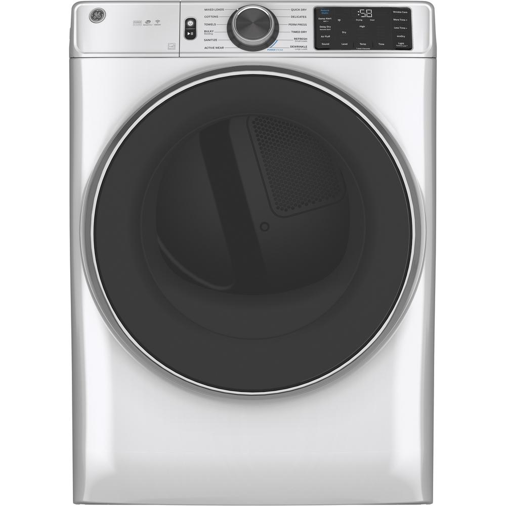 GE 7 8 Cu Ft Smart 240 Volt White Stackable Electric Vented Dryer GE 7 8 Cu Ft Smart 240 Volt White Stackable Electric Vented Dryer