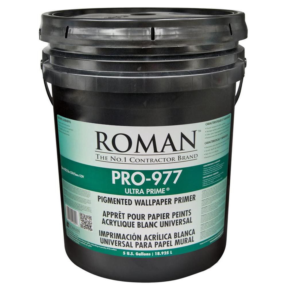 ROMAN PRO-977 Ultra Prime 5 gal. Interior and Exterior Wallcovering ...