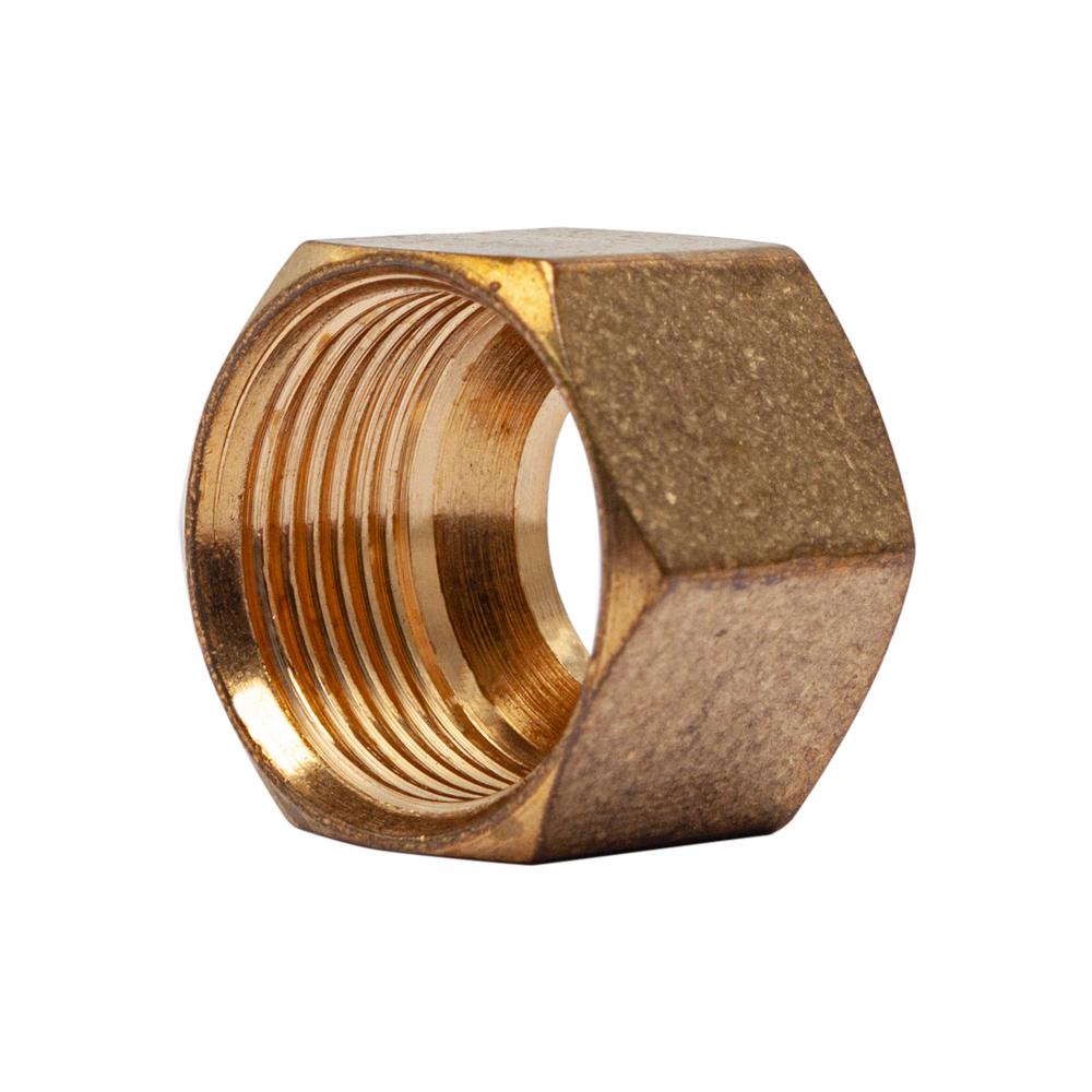 LTWFITTING 7/16 in. Brass Compression Nut Fitting (25-Pack)-HF61725 ...
