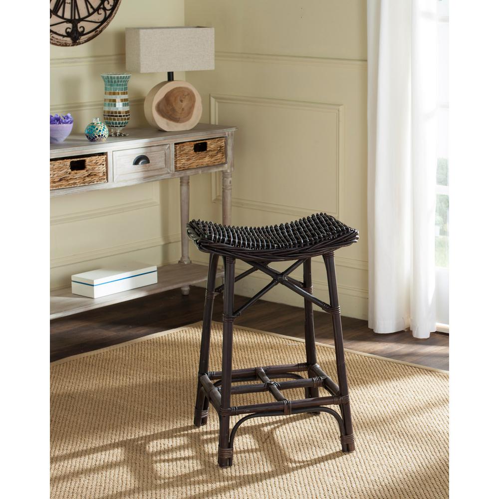 Safavieh Amara 27.6 in. Brown Bar Stool SEA7012A - The Home Depot