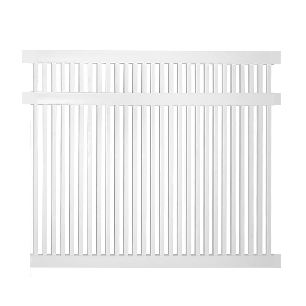 Weatherables Williamsport 5 ft. H x 8 ft. W White Vinyl Pool Fence ...