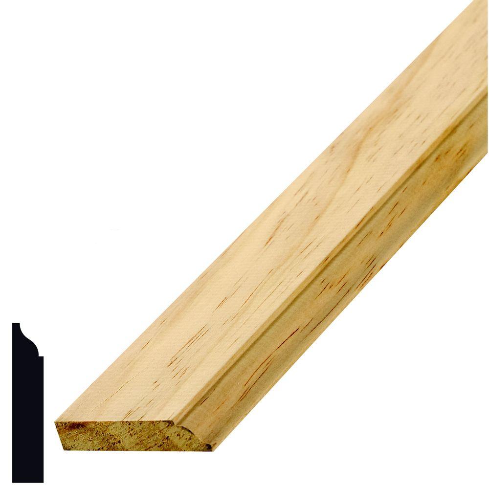 Alexandria Moulding LWM 933 7/16 in. x 2-1/8 in. Pine Stop Moulding ...
