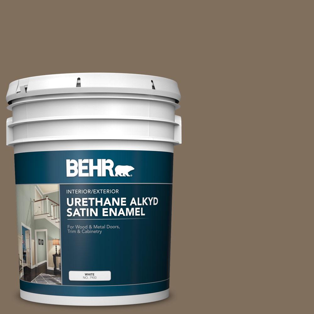 BEHR 5 gal. #PPU5-04 Mocha Latte Urethane Alkyd Satin Enamel Interior ...