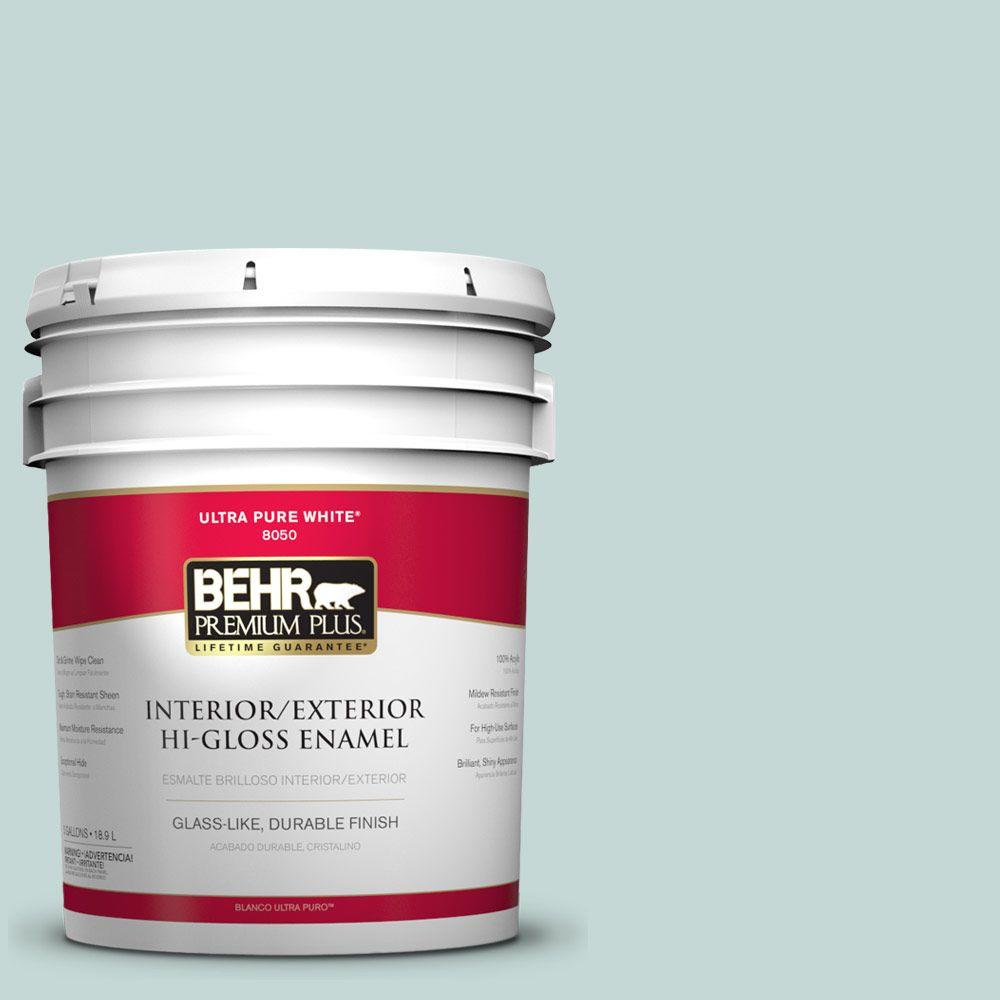 BEHR Premium Plus 5-gal. #P440-1 Shimmering Pool Hi-Gloss Enamel ...