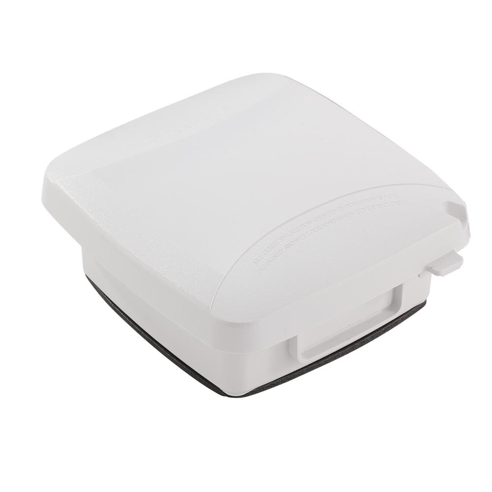 Intermatic 2-Gang Extra-Duty Plastic In-Use Electrical Outlet Cover in ...