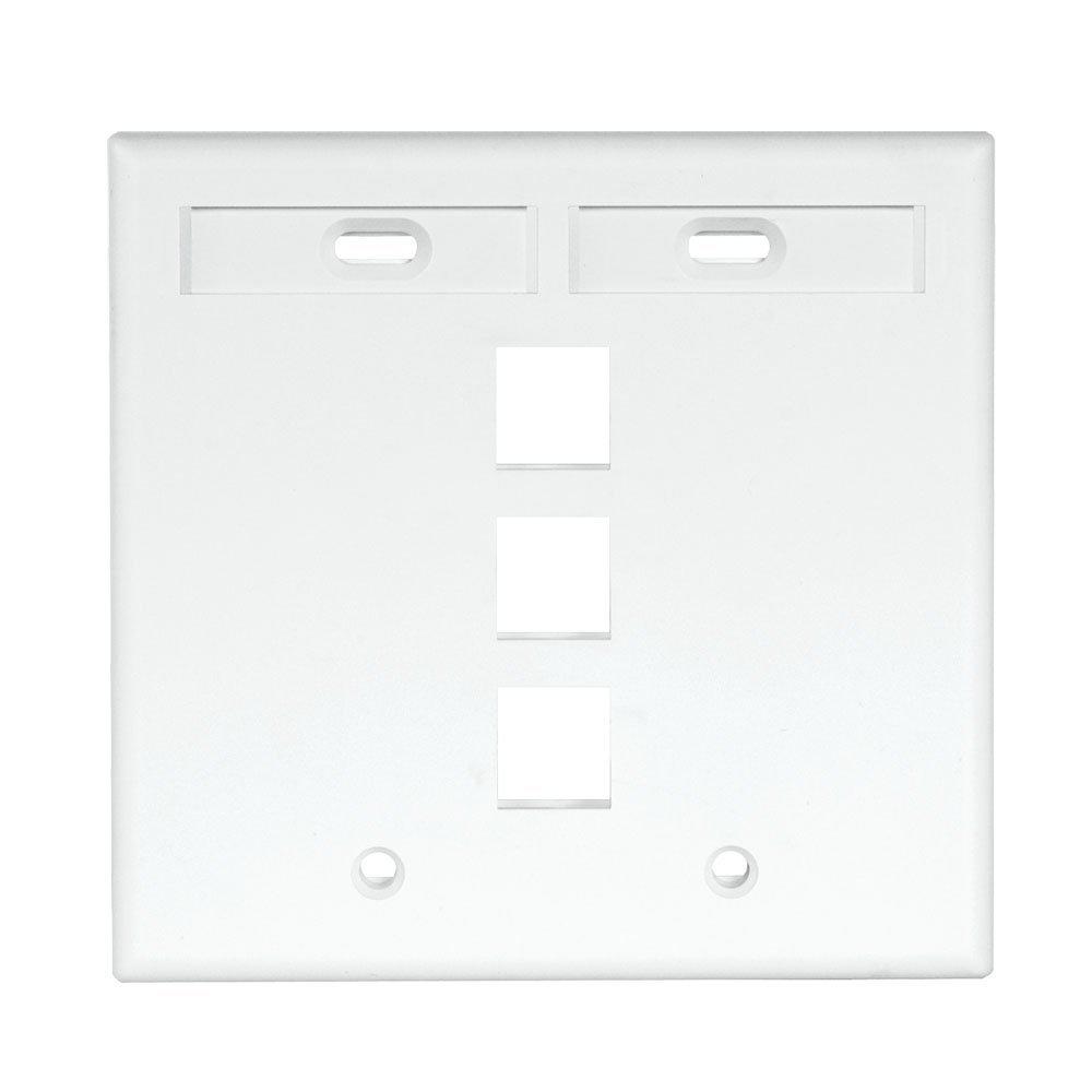 Leviton White 2-Gang Audio/Video Wall Plate (1-Pack)-42080-3WP - The ...