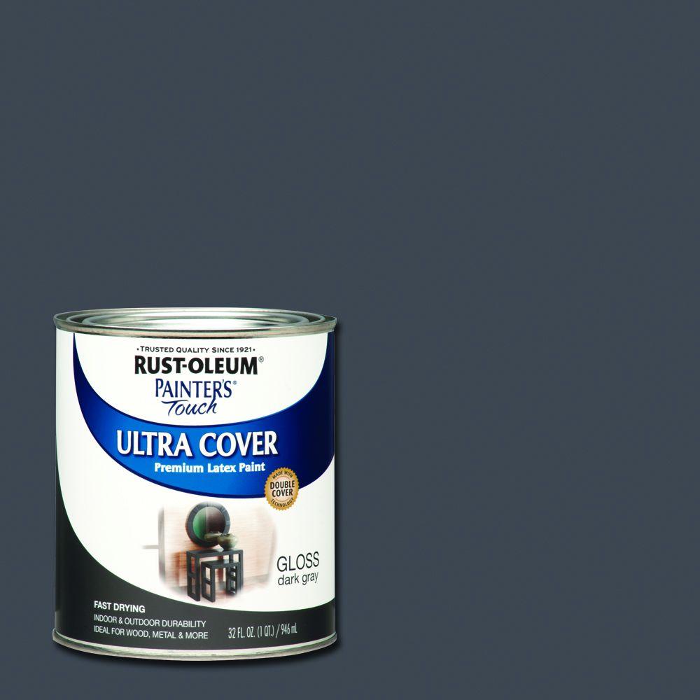 Rust-Oleum Painter's Touch 32 oz. Ultra Cover Gloss Dark Gray General ...