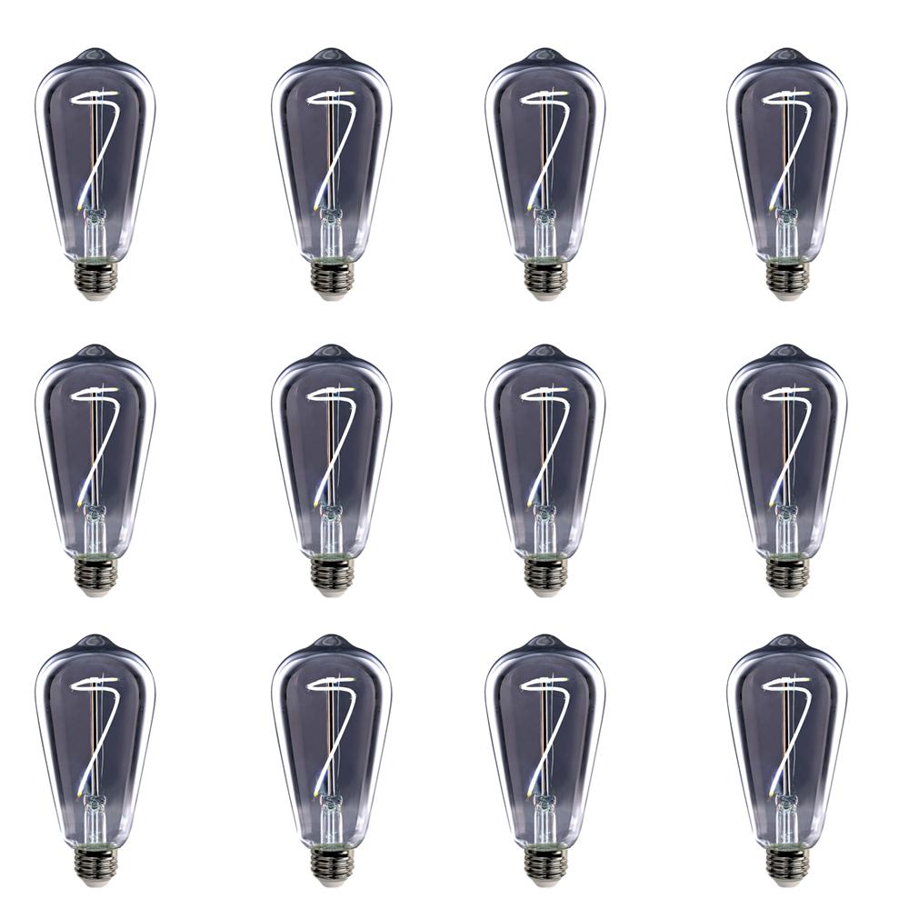 Feit Electric 25-Watt Equivalent ST19 Dimmable LED Smoke Glass Vintage ...