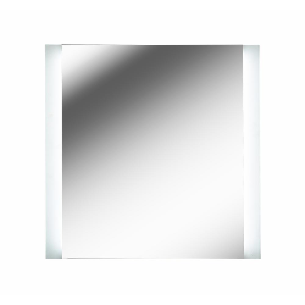 Kenroy Home Darina 2-Light Square Silver LED Bathroom Mirror 93798 ...