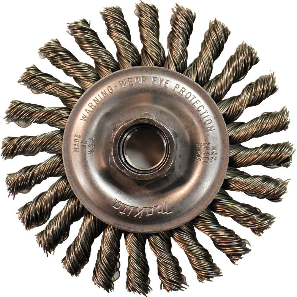 Hilti 4 in. Carbon Steel Knotted Cup Finishing Wheel Pack (2-Piece ...