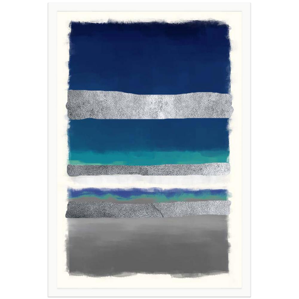 Vintage Print Gallery 22 in. x 28 in. Blue symphony I Framed Archival ...
