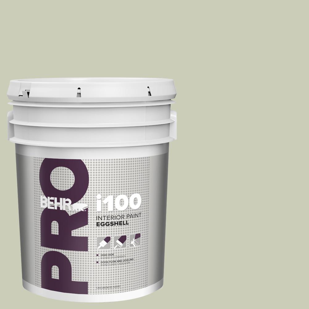 BEHR PRO 5 gal. #S380-2 Morning Zen Eggshell Interior Paint-PR13005 ...