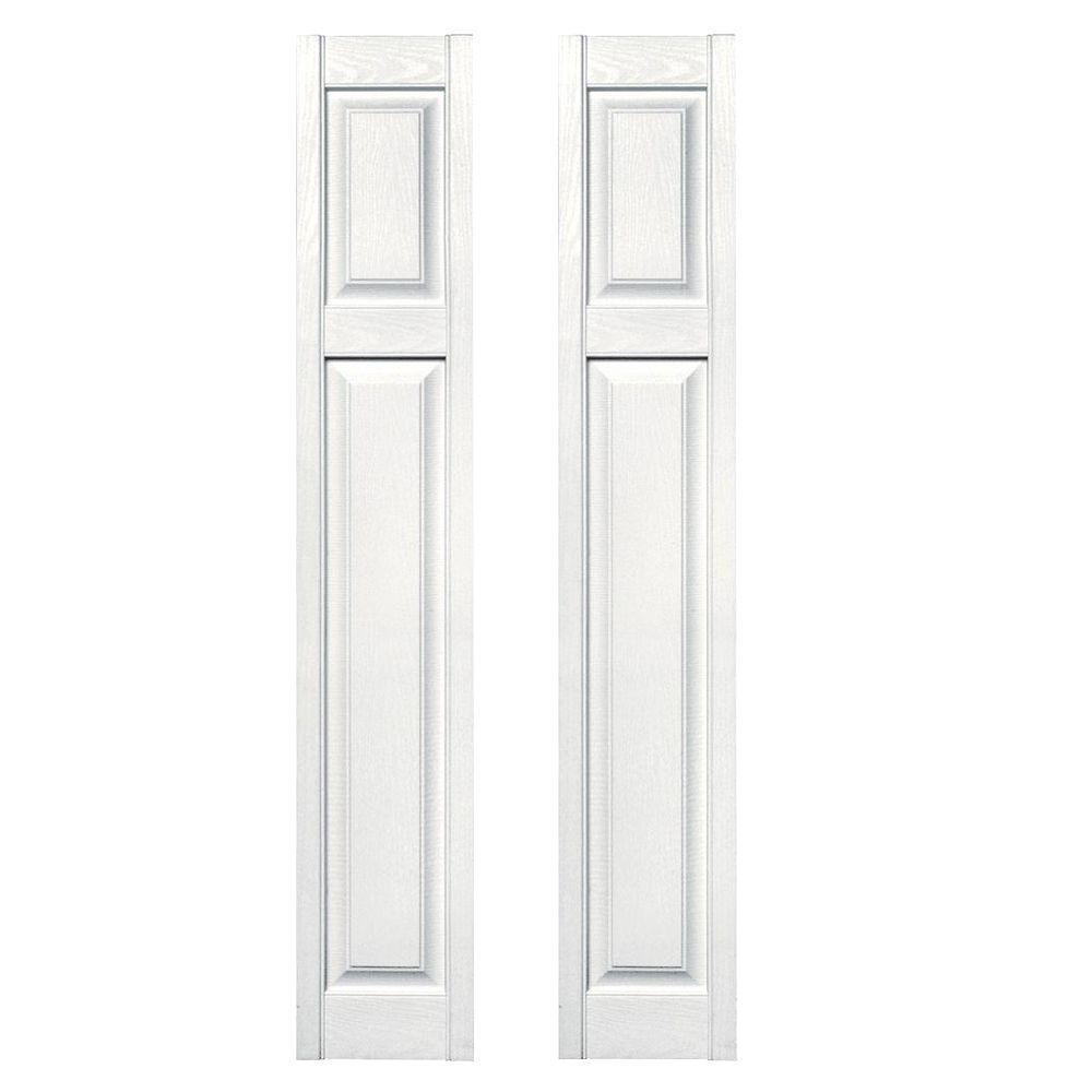 Builders Edge 12 in. x 67 in. Cottage Style Raised Panel Vinyl Exterior ...