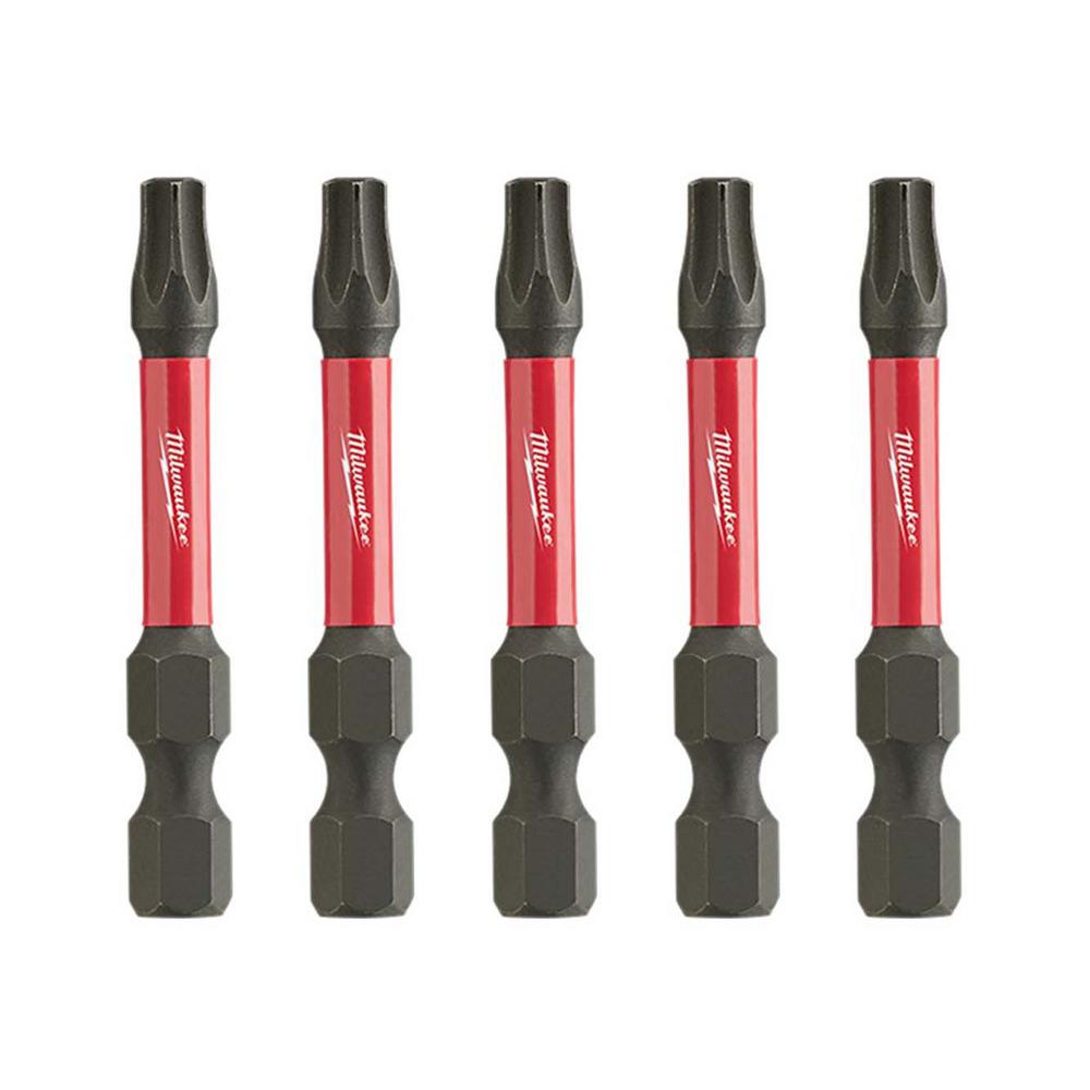 Milwaukee T25 Torx Shockwave Impact Duty Driver Steel Power Bits 2 In