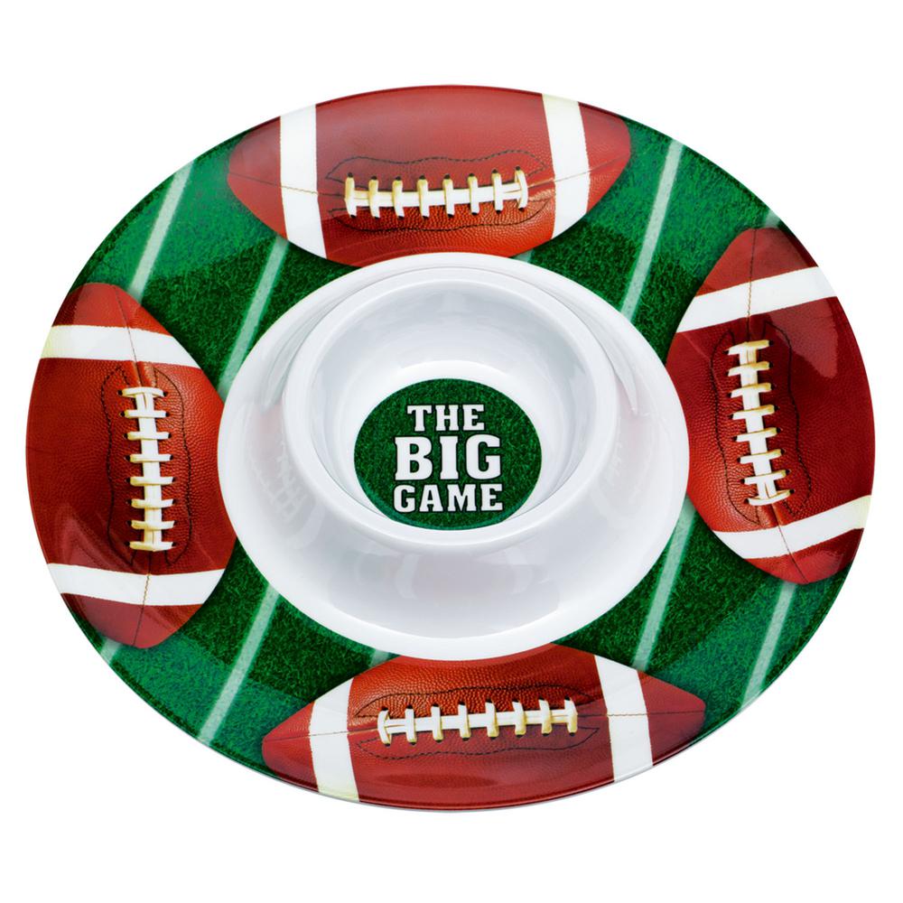 Amscan 13 in. x 2 in. Football Chip and Dip Tray-439902 - The Home Depot