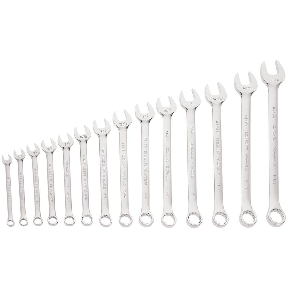 Klein Tools 14-Piece SAE Combination Wrench Set-68406 - The Home Depot