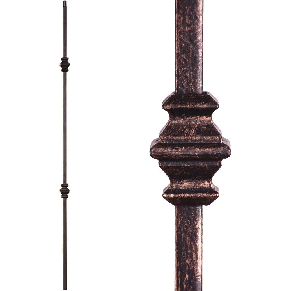 HOUSE OF FORGINGS Versatile 44 in. x 0.5 in. Oil Rubbed Bronze Double ...