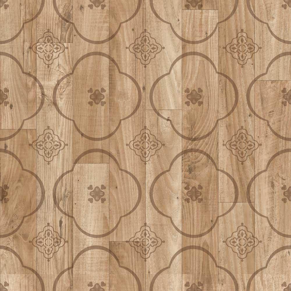 Mohawk Honey Stenciled Oak Residential Vinyl Sheet, Sold by 12 ft. Wide ...
