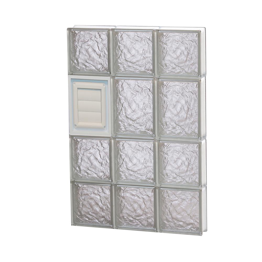 Clearly Secure 17.25 in. x 25 in. x 3.125 in. Frameless Ice Pattern ...