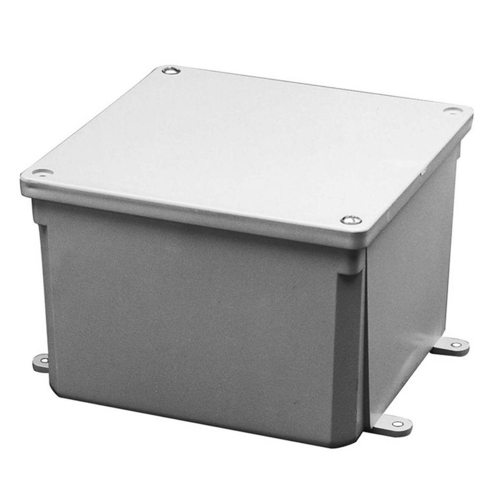 6 In X 6 In X 4 In PVC Junction Box 3 Per Case E987RR The Home Depot