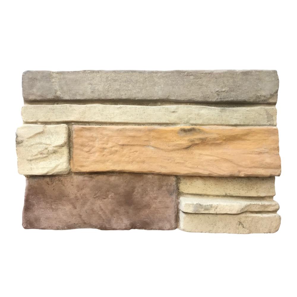 ADORN Desert Tan 6 in. x 8 in. Mortarless Stone Veneer Sample-DTFLATSP ...