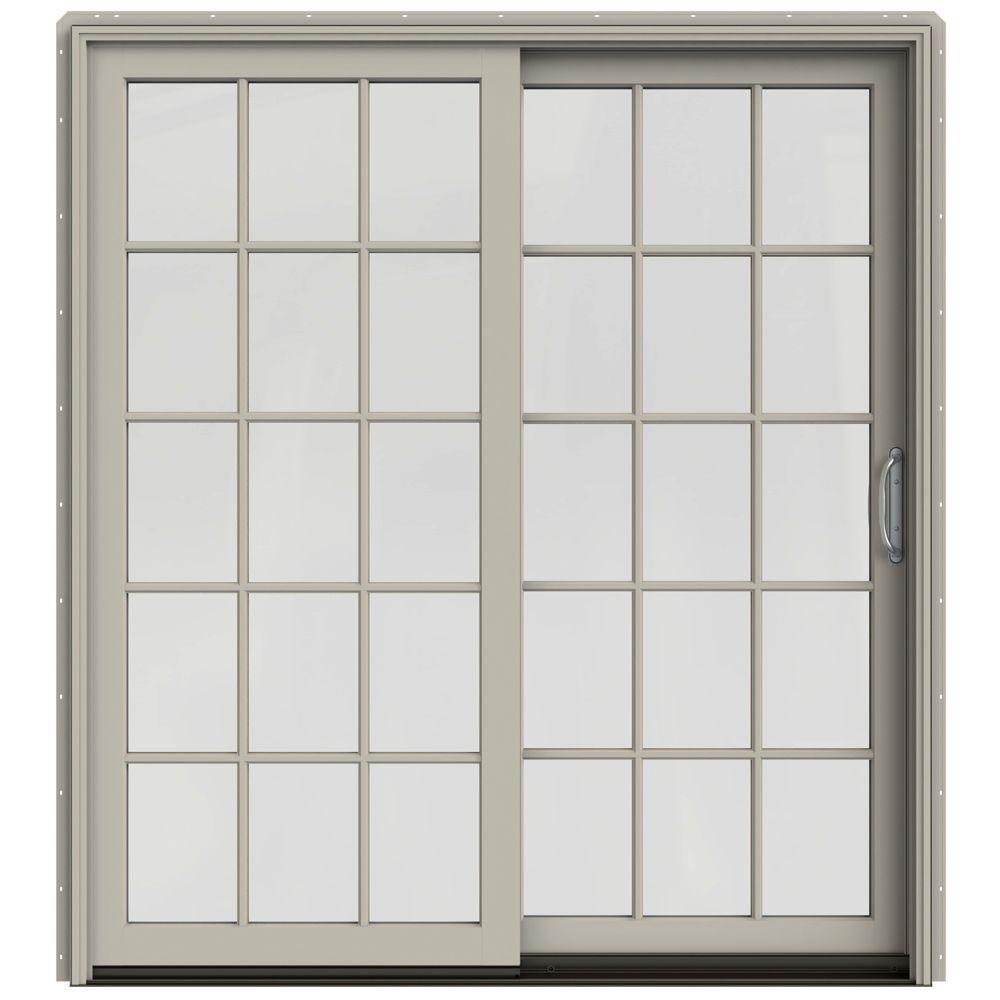 JELD-WEN 72 in. x 80 in. W-2500 Contemporary Desert Sand Clad Wood ...