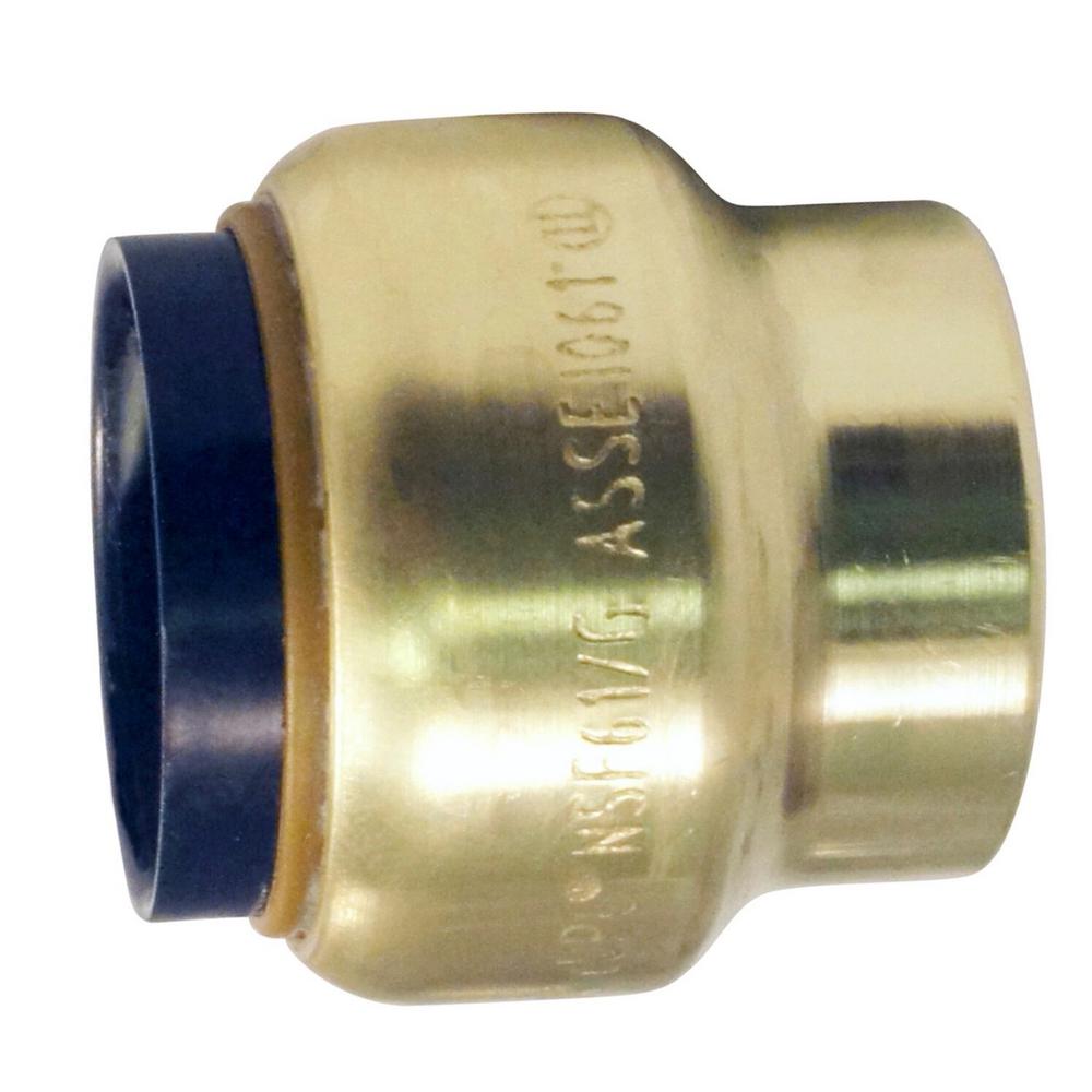 Tectite 1/2 in. Brass Push-to-Connect Cap-FSBCAP12 - The Home Depot
