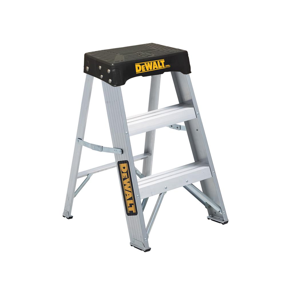 DEWALT 2 ft. Aluminum Step Ladder 300 lbs. Load Capacity Type IA Reach ...